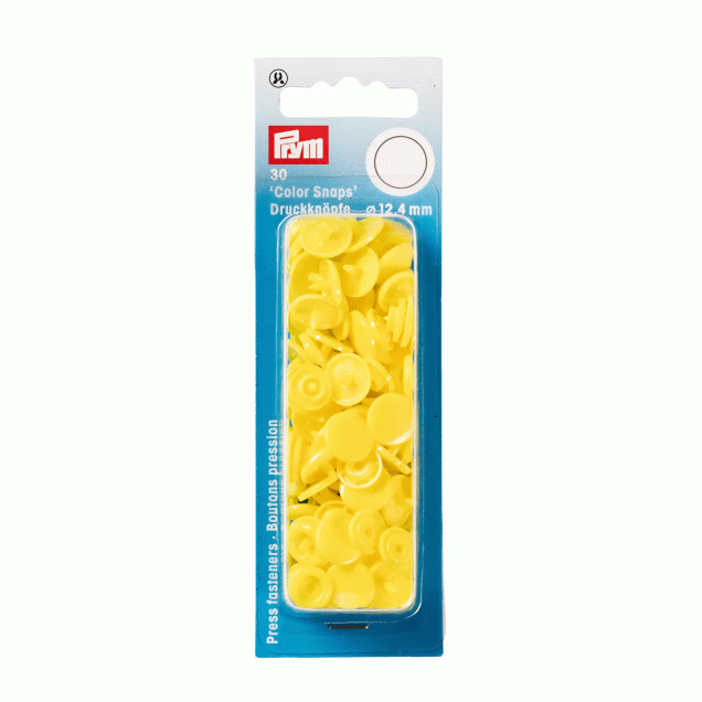 Drikeri plastični 12,4mm sv.žuti 30kom