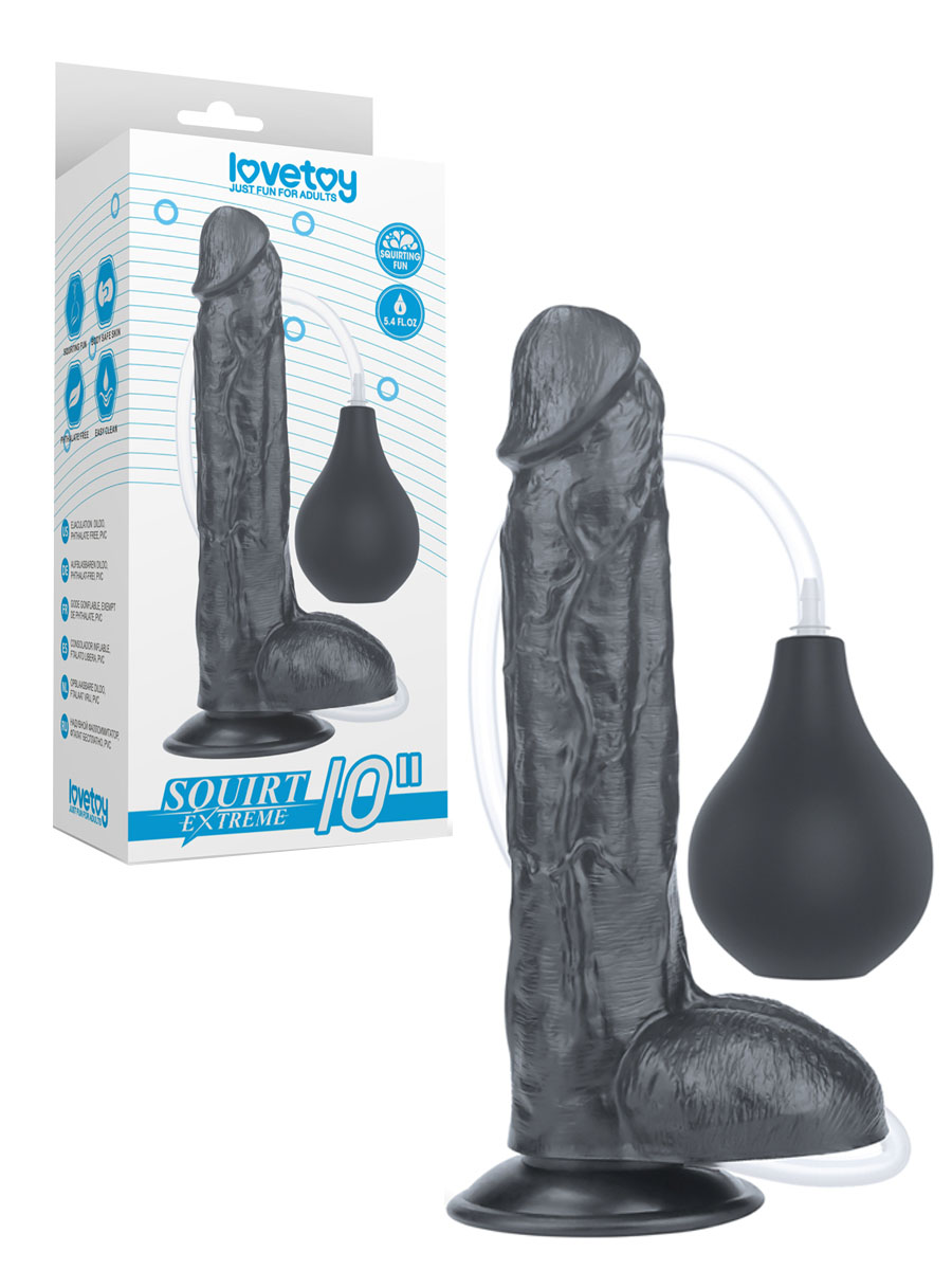 10“ Squirt Extreme Dildo – Black