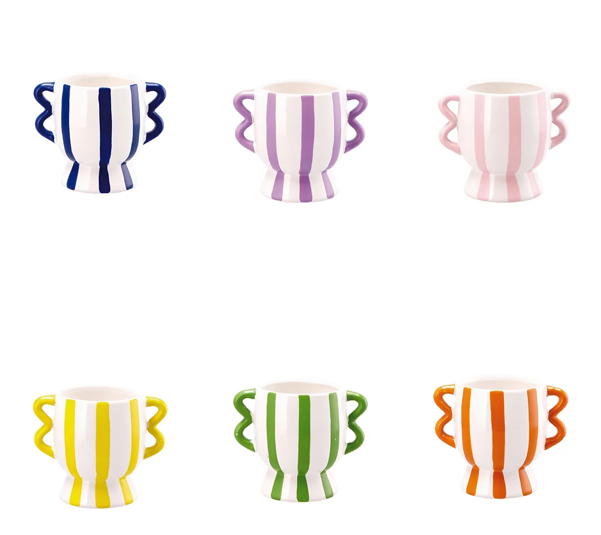 Keramička vaza DOLOM STRIPE 16x11cm više vrsta