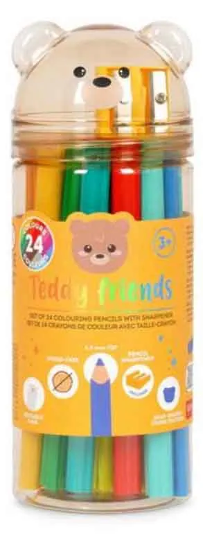 Drvene bojice TEDDY FRIENDS - TEDDY BEAR 24 kom