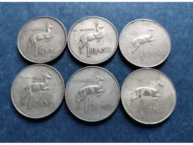 Srebrnjaci Južna Afrika 6 x 1 rand 1966. - 1967.