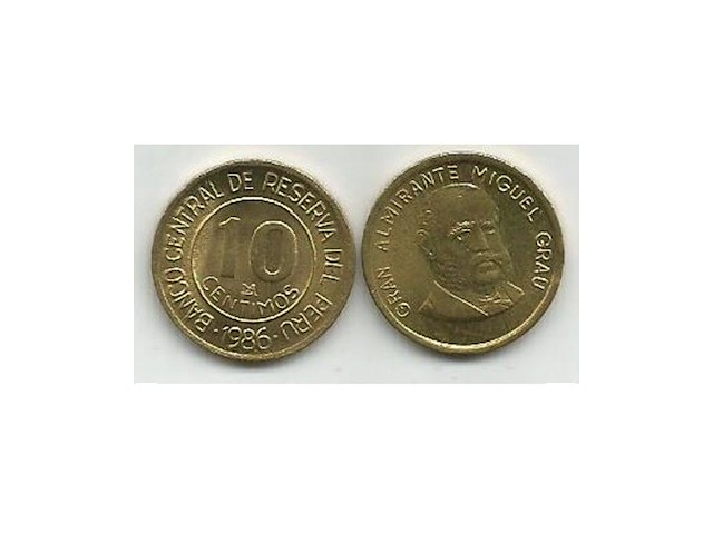 Peru 10 centimos 1986. UNC/AUNC