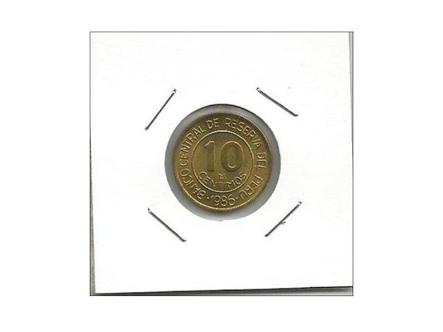 d3 Peru 10 centimos 1986.
