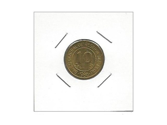 c4 Peru 10 centimos 1986.