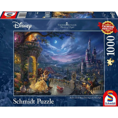 Puzla - Schmidt, Thomas Kinkade, Disney, The Beauty and the Beast, Dancing in the Moonlight, 1000pcs