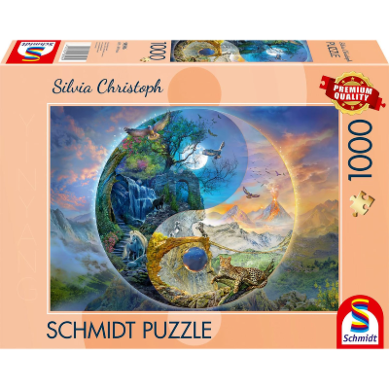 Puzla - Schmidt, Silvia Christoph, Yin & Yang, Mountain World, 1000pcs