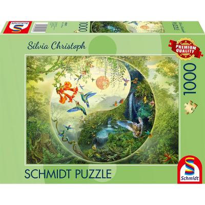 Puzla - Schmidt, Silvia Christoph, Yin & Yang, In the Forest of the Hummingbirds, 1000pcs