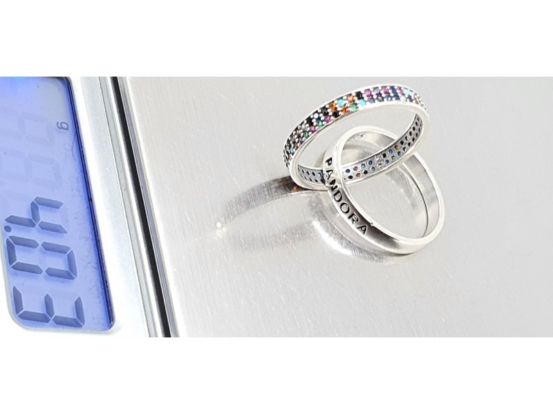 -- DVE SREBRNE BURME PANDORA OTVOR 1.8 CM --