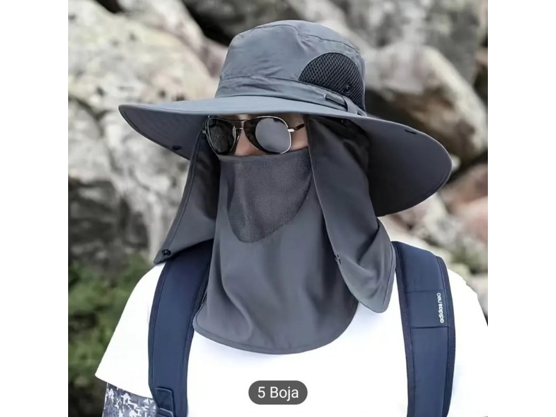 Planinarski ribarski sportski šešir tamno siv