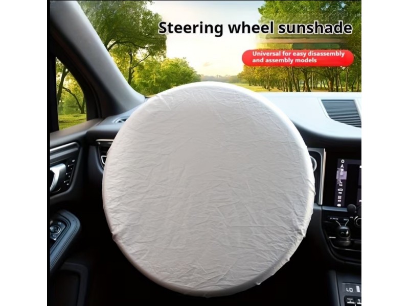 Srebrna Zaštita od Sunca za Volan Auta (Do 42cm) – Novo