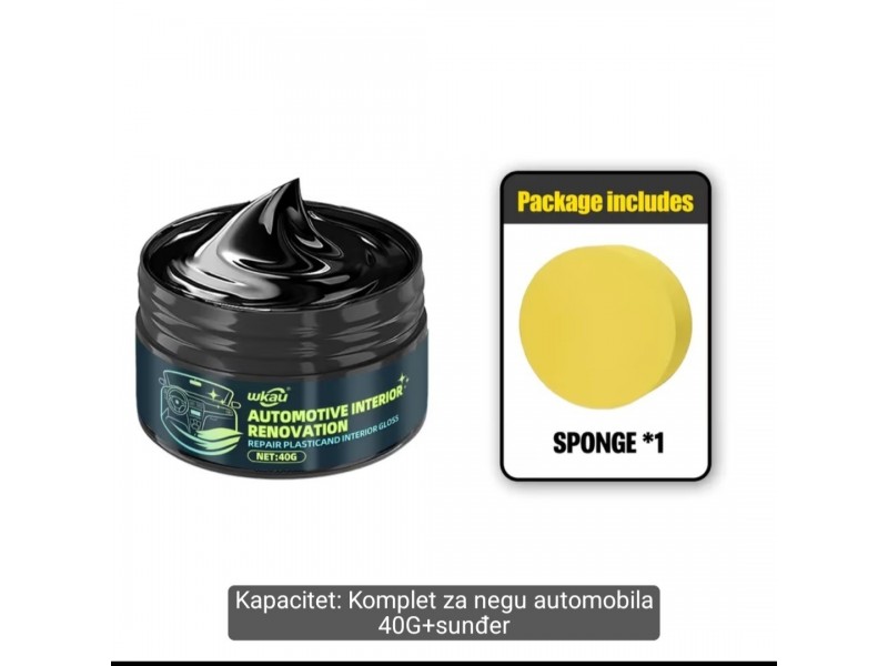 Sredstvo za obnavljanje unutrašnje plastike 40g+sunđer