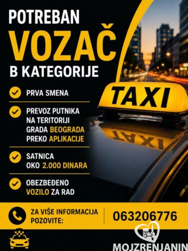 Potreban taxi vozač