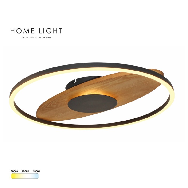 SOLEA 80 LED PLAFONJERA CRNA/DRVO 30W CCT HOME LIGHT