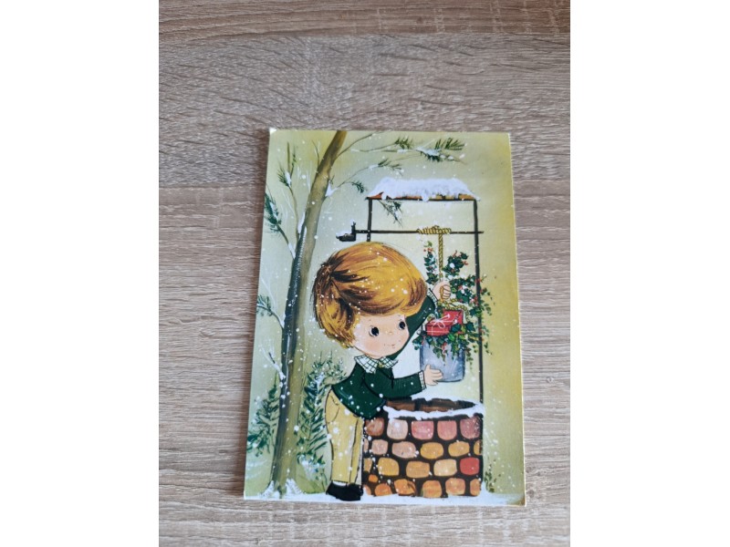 Vintage razglednica novogodisnja putovala