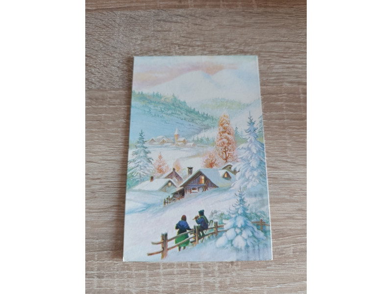 Vintage razglednica novogodisnja putovala