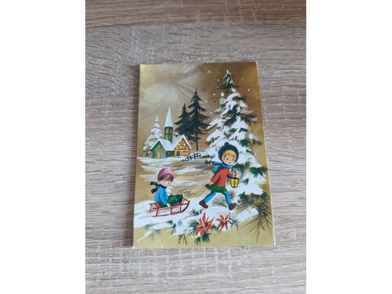 Vintage razglednica novogodisnja putovala