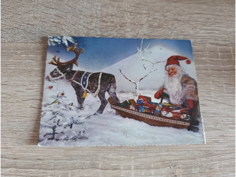 Vintage razglednica novogodisnja putovala