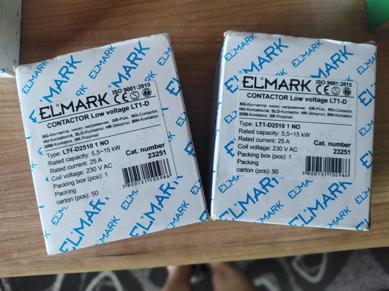 Kontaktor Elmark LT1-D2510 25A 2kom Novo