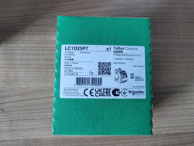 Schneider Electric LC1D25P7 Kontaktor TeSys 25A Novo