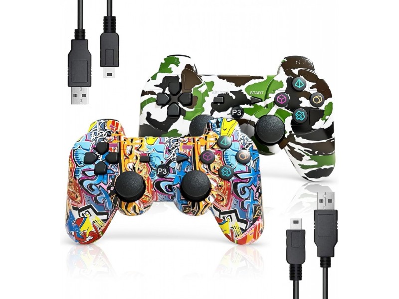AUFGLO bežični kontroler za PS3 – Graffiti Camouflage