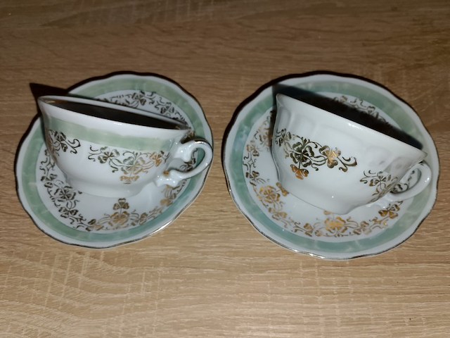 Boris Kidrič /Jugoporcelan /2 šolje + tacne / vintage