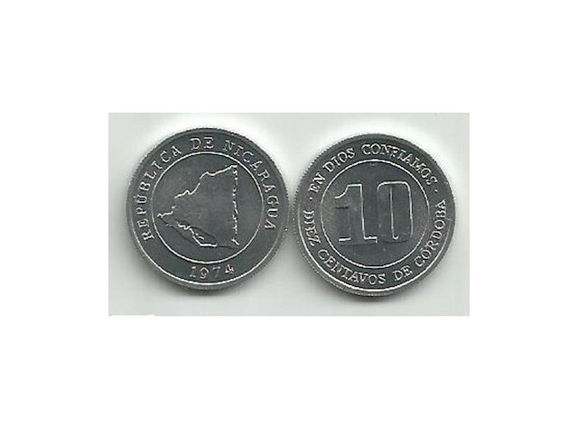 Nicaragua 10 centavos 1974. KM#30 UNC