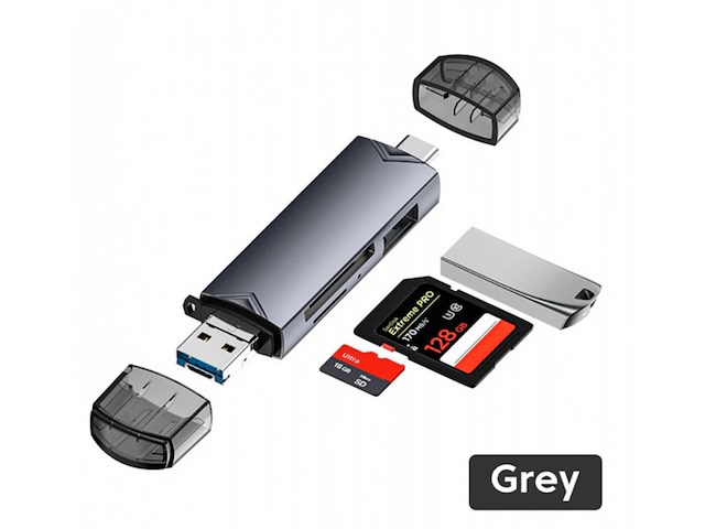7 u 1 čitač kartica USB 3.0 OTG Hub Type-C, Micro, USB