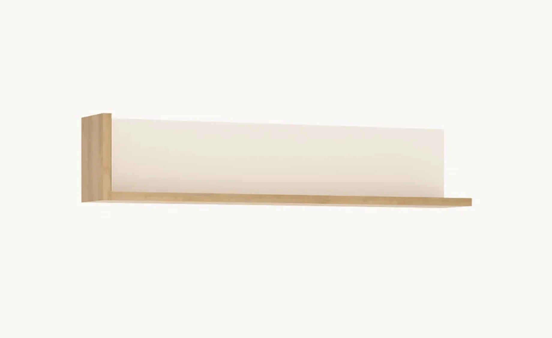 Lyon zidna polica 119,9x20x24,8 cm hrast/bela