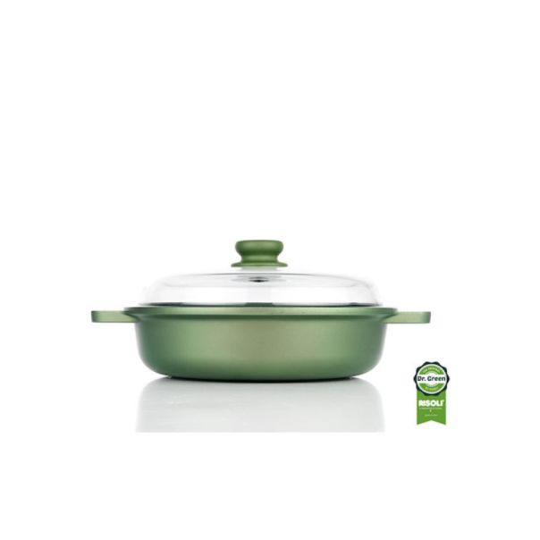 RISOLI Dr green serpa plitka sa staklenim poklopcem 24cm