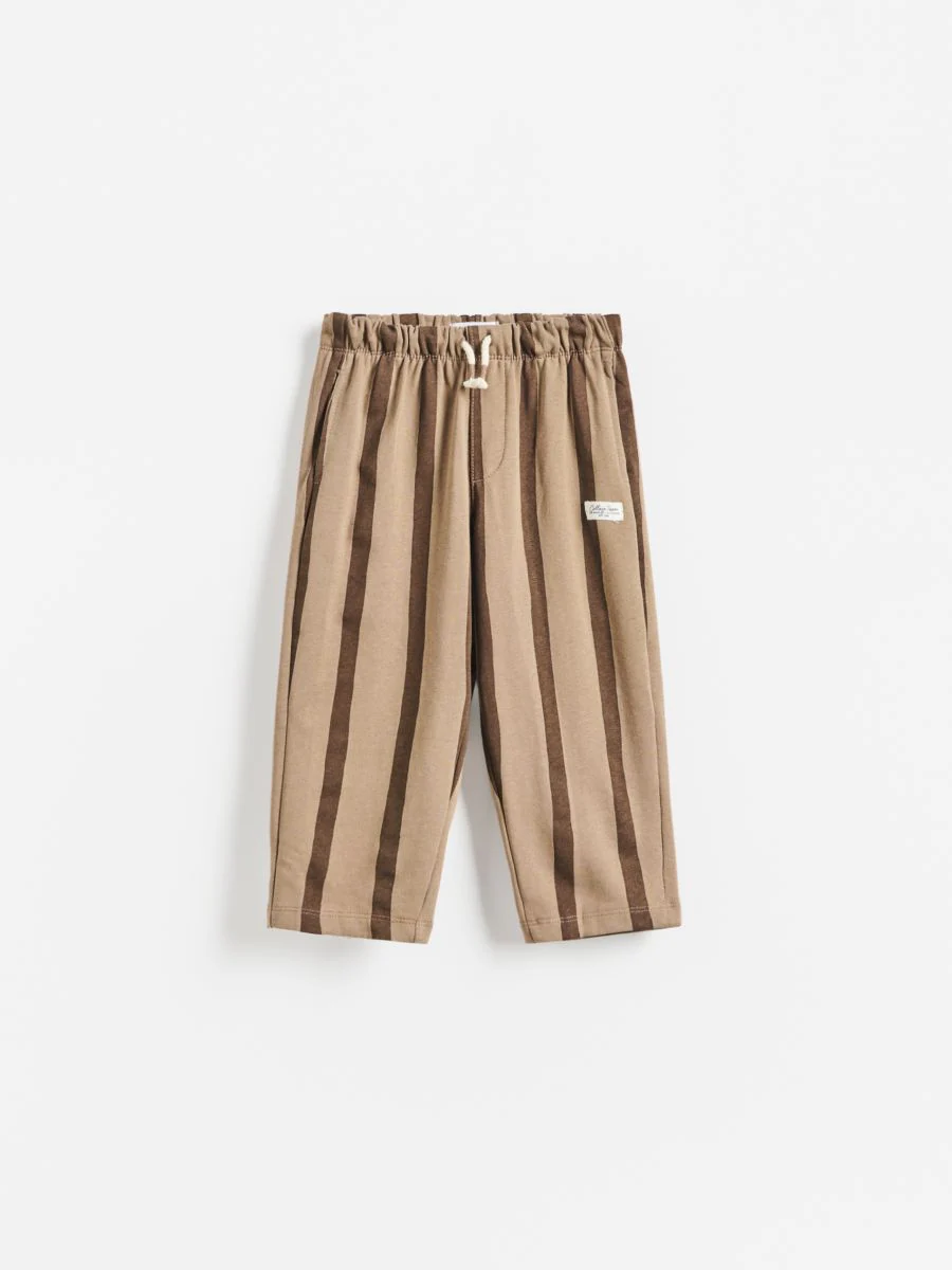 Prugaste pamučne pantalone