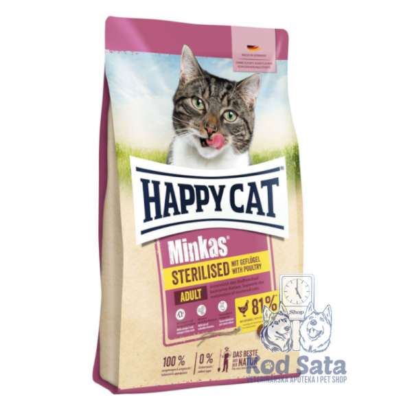 Happy Cat Minkas Sterilised, Hrana Za Sterilisane Mačke Sa Živinom