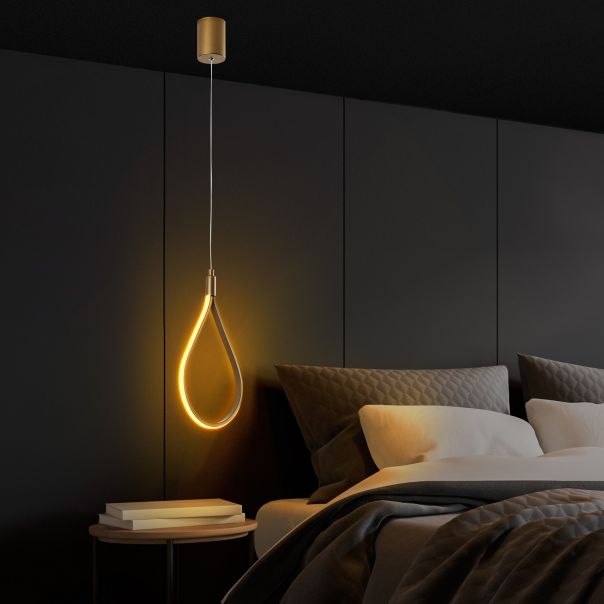 OPVIQ LED visilica Damla 13538, zlatna