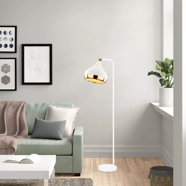 OPVIQ Podna lampa Yıldo 6911, bela/zlatna