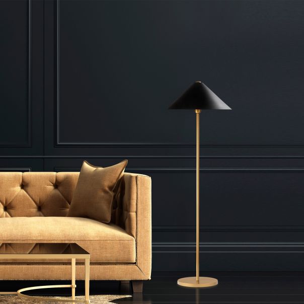 OPVIQ Podna lampa Mixed 11511, crna/zlatna