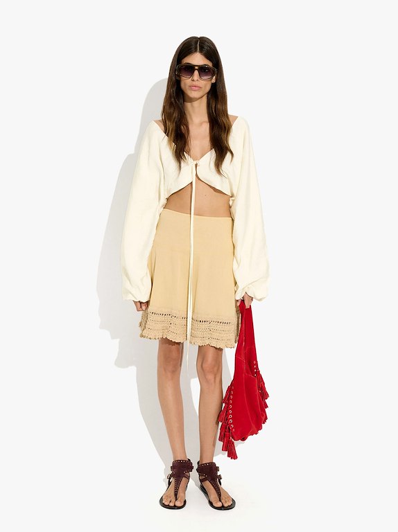 SKIRT WITH 100% COTTON CROCHET