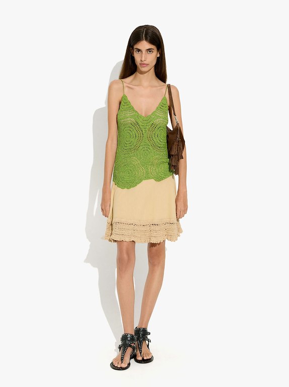 TOP WITH THIN CROCHET STRAPS