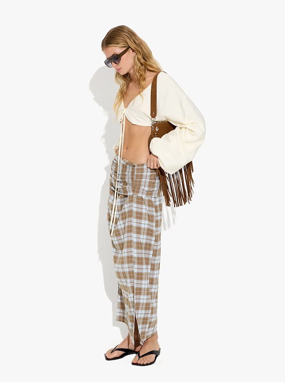 SKIRT WITH SQUARES WITH OVERLAP
