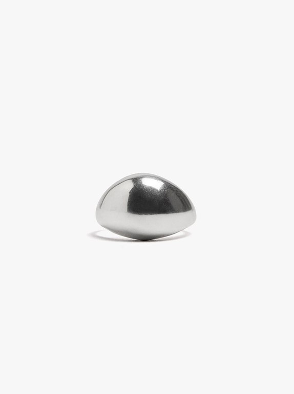 ROUNDED RING WITH SILVER PLATED - 925 STERLING SILVER