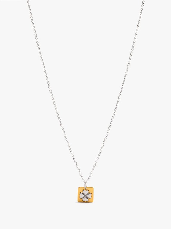 NECKLACE WITH CLOVER - 925 STERLING SILVER