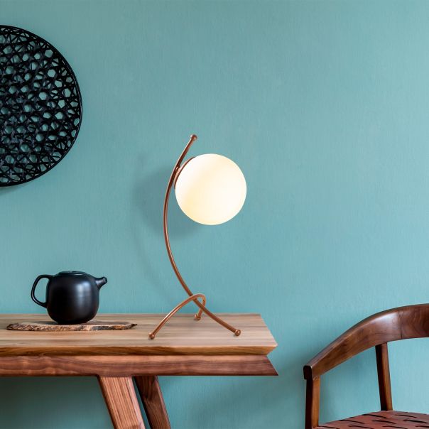 OPVIQ Stona lampa Yay 5013, braon/bela