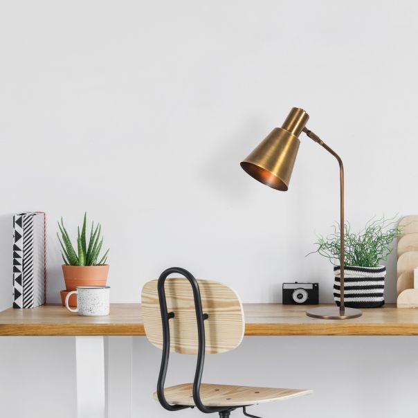OPVIQ Stona lampa Sivani MR-606, zlatna