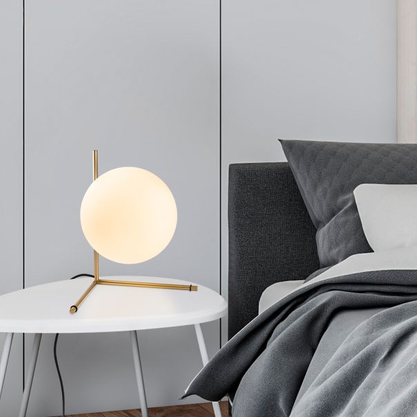 OPVIQ Stona lampa Luminar 14171, zlatna/bela