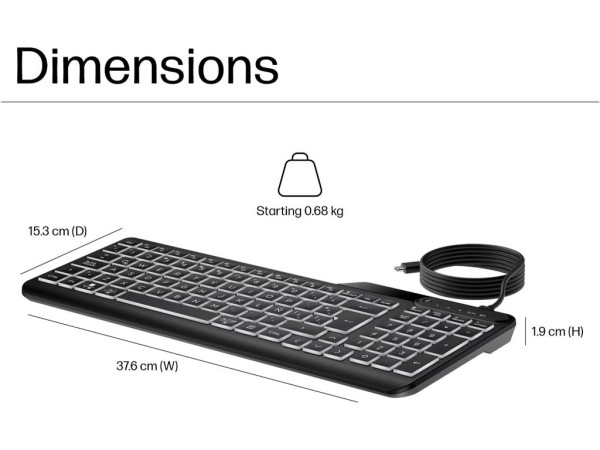 Tastatura HP 400 backlight žicna/US/crna (7N7C0AA#BED)