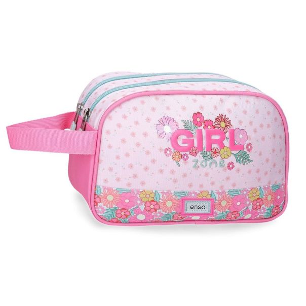ENSO GIRL ZONE dečiji neseser sa 2 pregrade - pink