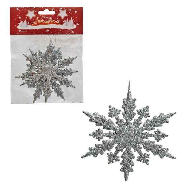 Novogodišnja dekoracija Pahulje, srebrna