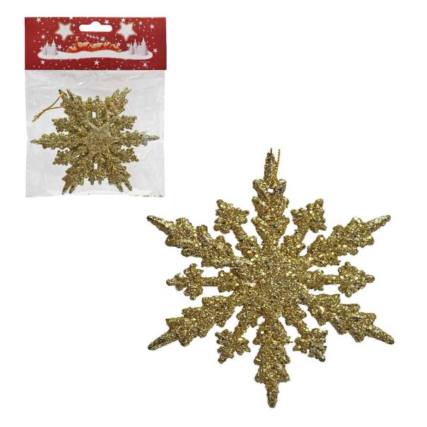 Novogodišnji ukras Pahulje zlatne, set 1/2