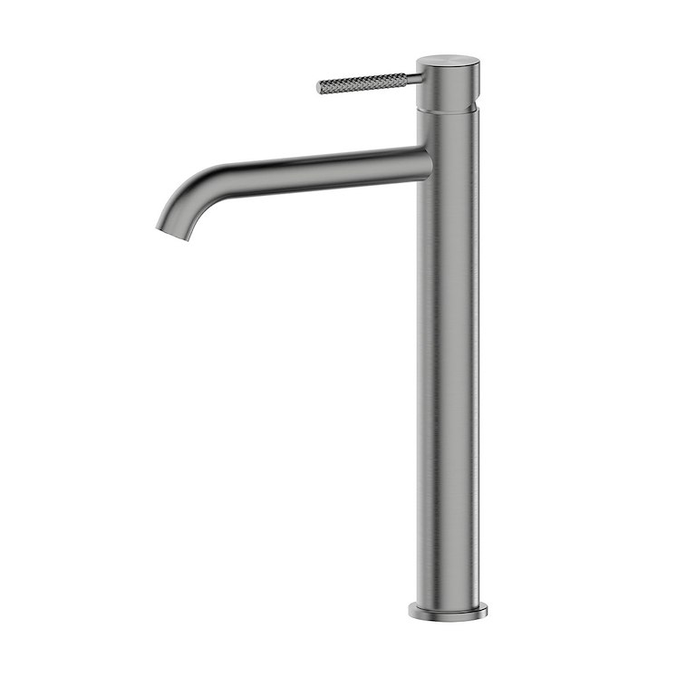 Luma baterija za umivaonik gun metal (siva), visoka