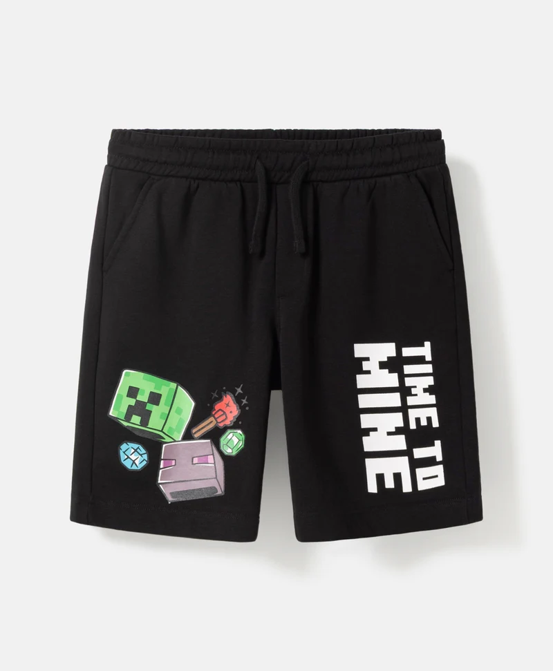 Crni šorts za dečake Minecraft