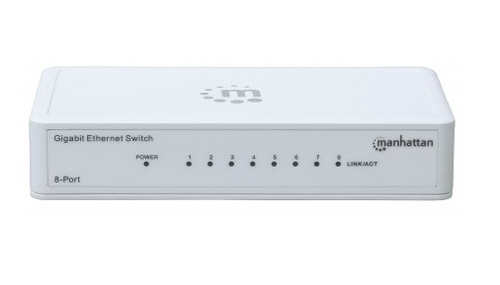 INT MH 8-Port Gigabit Ethernet Switch, Plastic 560702
