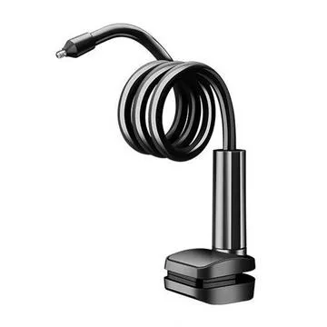 FLEXIBLE GOOSENECK CLAMP MOUNT FOR SECURITY CAMERA, BABY MONITOR - 110CM - BLACK